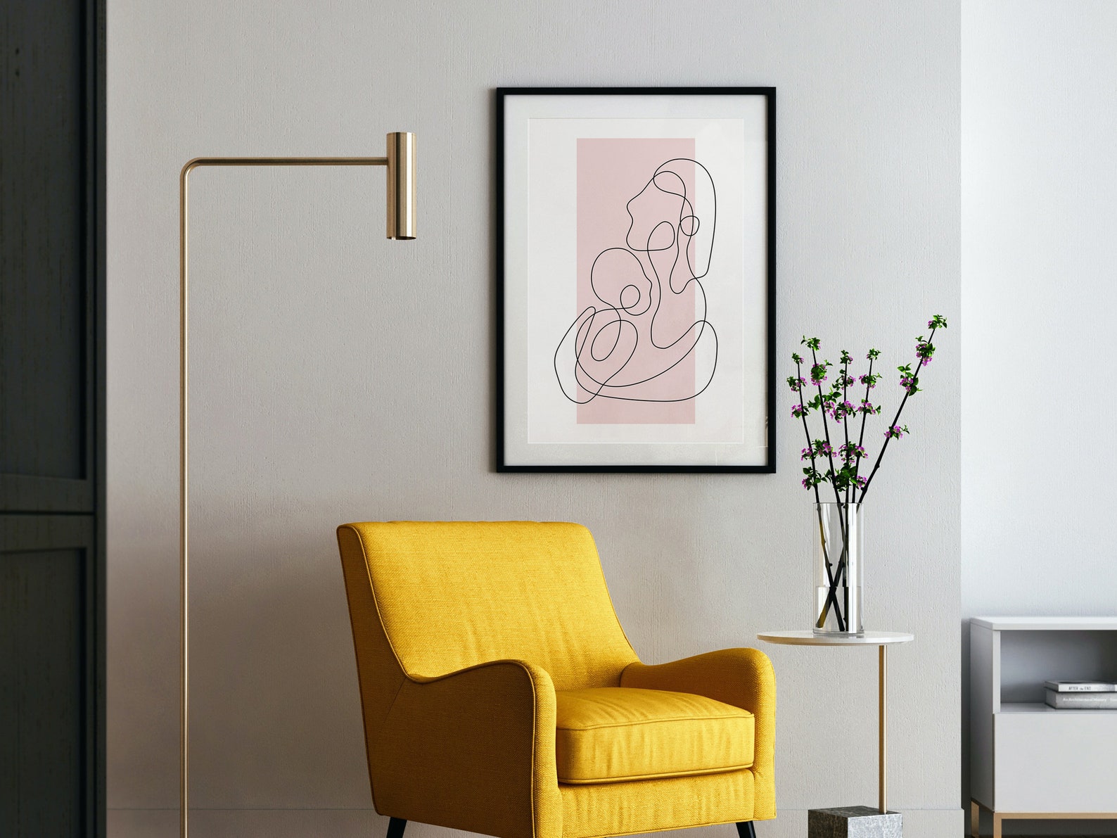 Family Line Art Print, Minimalist Baby Wall Art, Printable Parenthood ...