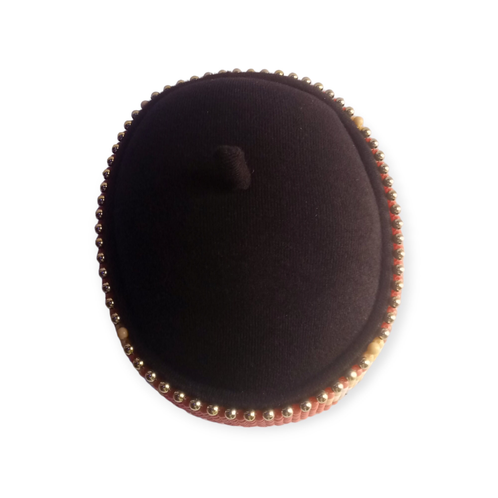 Igbo Beaded Red Cap Royalty Igbo Hat Chieftaincy Red Hat Igbo Ozo Cap ...