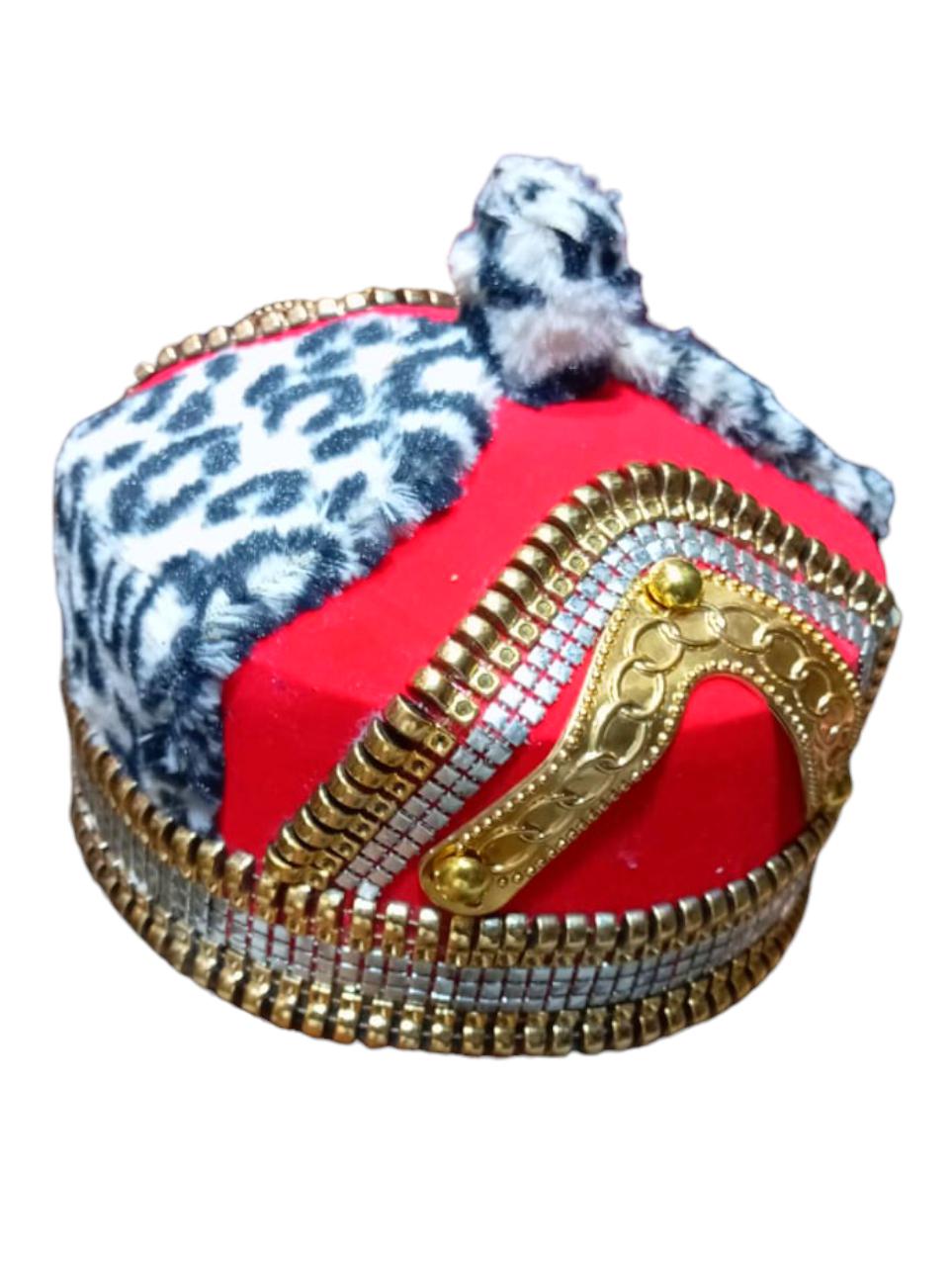 Handmade African Chieftaincy Mens Traditional Red Hat Igbo Ozo Cap ...