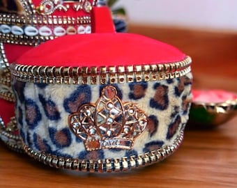 Handmade African Chieftaincy Mens Traditional Red Hat Igbo Ozo Cap ...