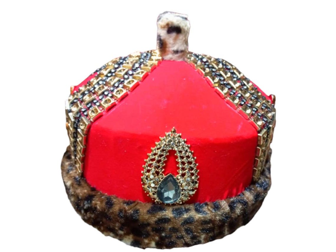 Handmade African Chieftaincy Mens Traditional Red Hat Igbo Ozo Cap ...