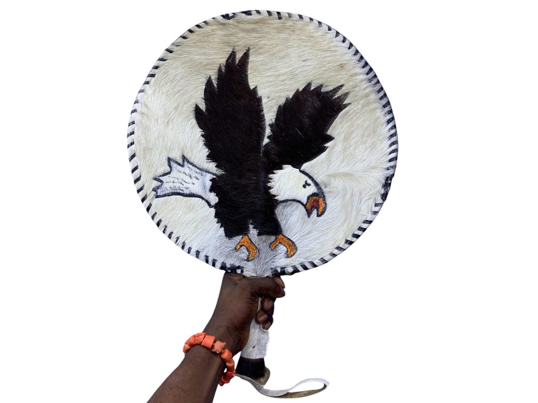 African Wedding Hand Fan: Animal Skin Bridal Accessory - Etsy