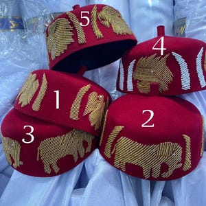 Beaded Original Ichie Ozo Igbo Cap African Chieftaincy Nigeria Wedding ...