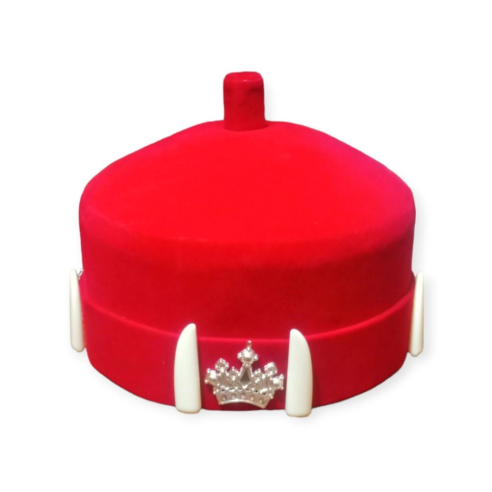Handmade Red Velvet Igbo Ozo Cap: Nigerian Wedding Hat - Etsy