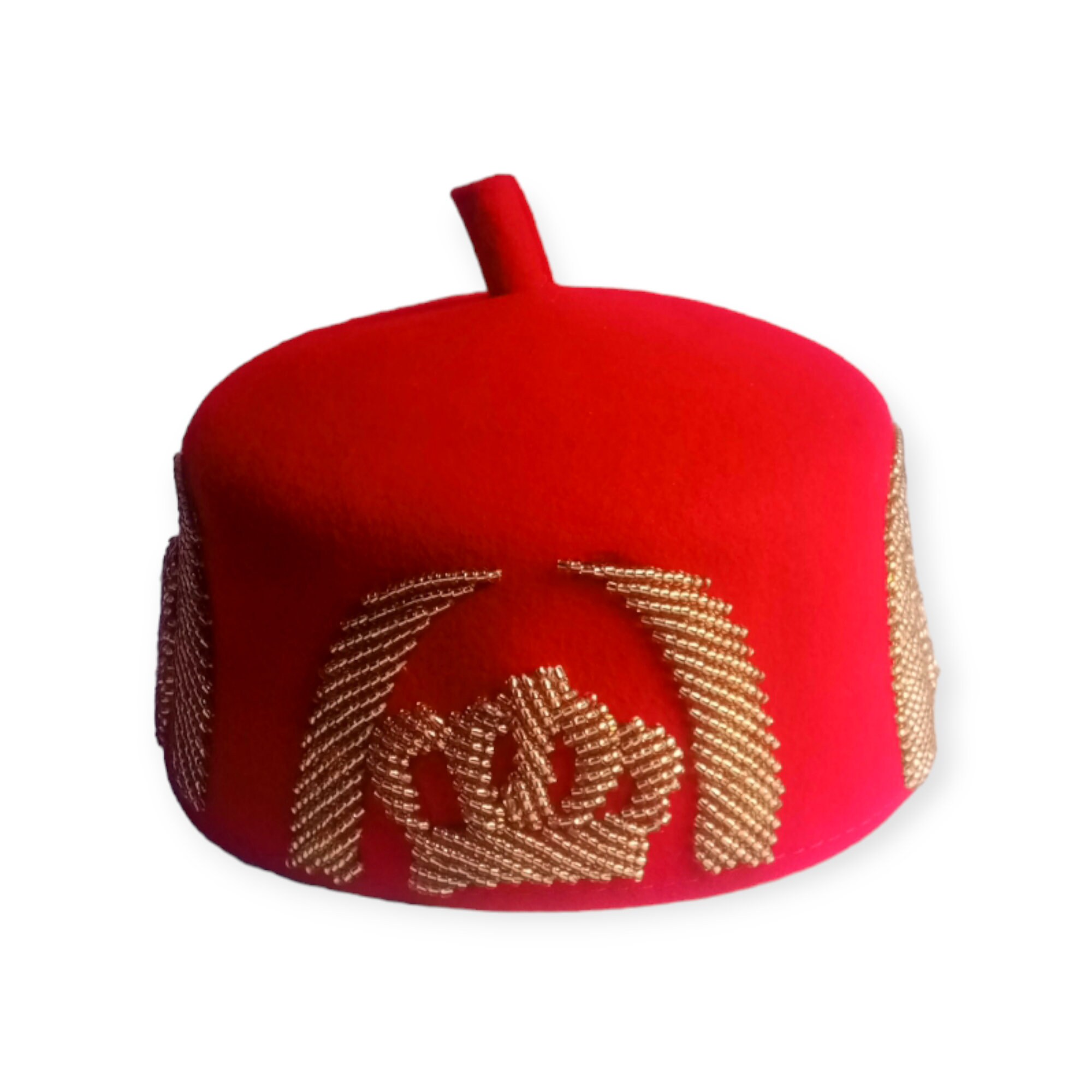 Original Igbo Chieftaincy Nigerian Embroidered Red Handmade Igbo Ozo ...