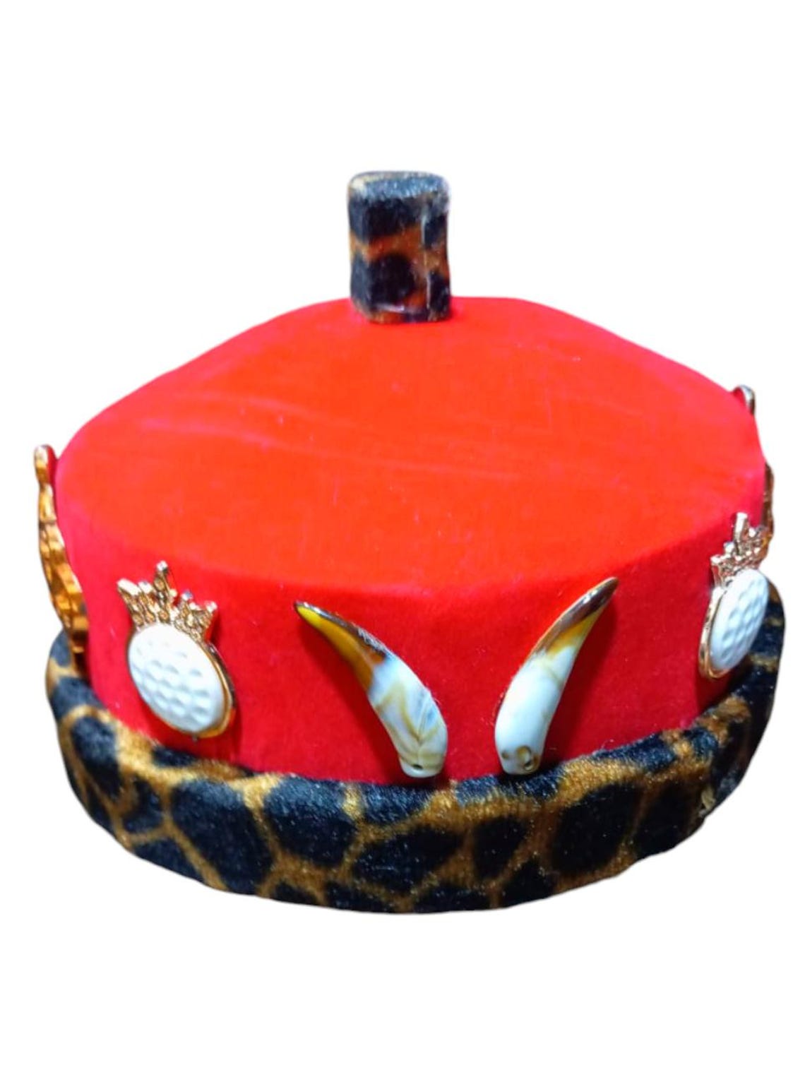 Handmade African Chieftaincy Mens Traditional Red Hat Igbo Ozo Cap ...