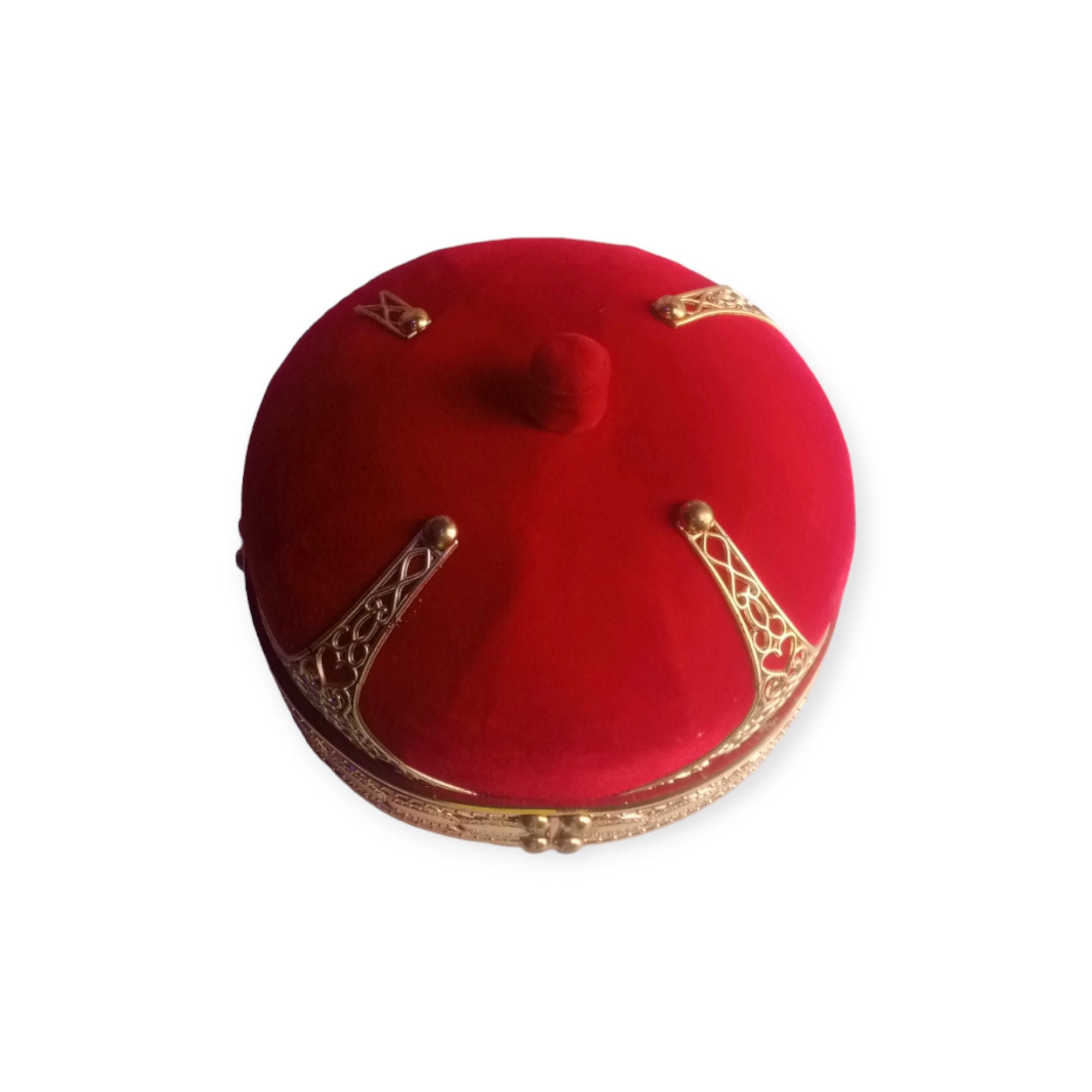 African Chieftaincy Mens Traditional Red Hat Igbo Ozo Cap Royalty Hat ...