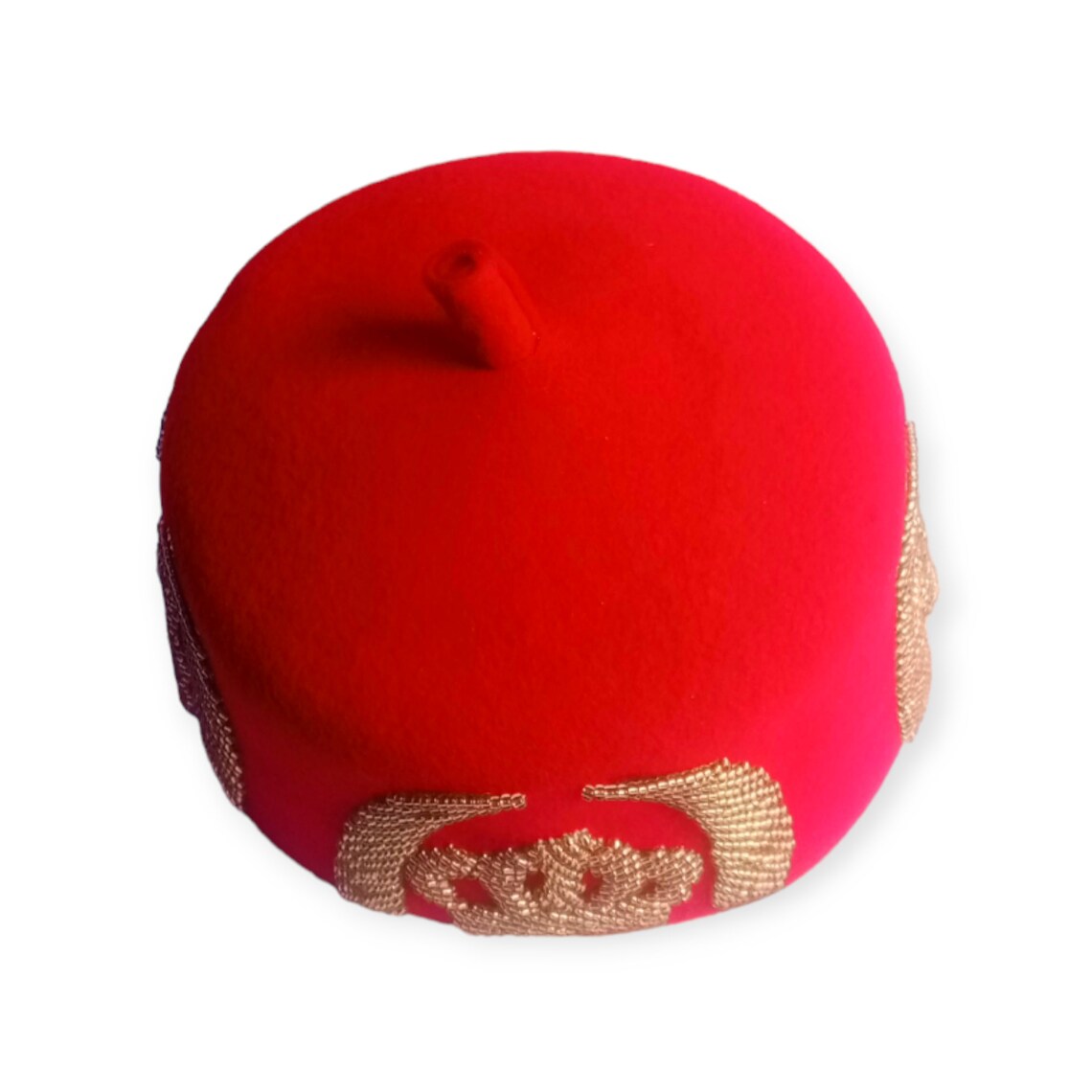 Original Igbo Chieftaincy Nigerian Embroidered Red Handmade Igbo Ozo ...