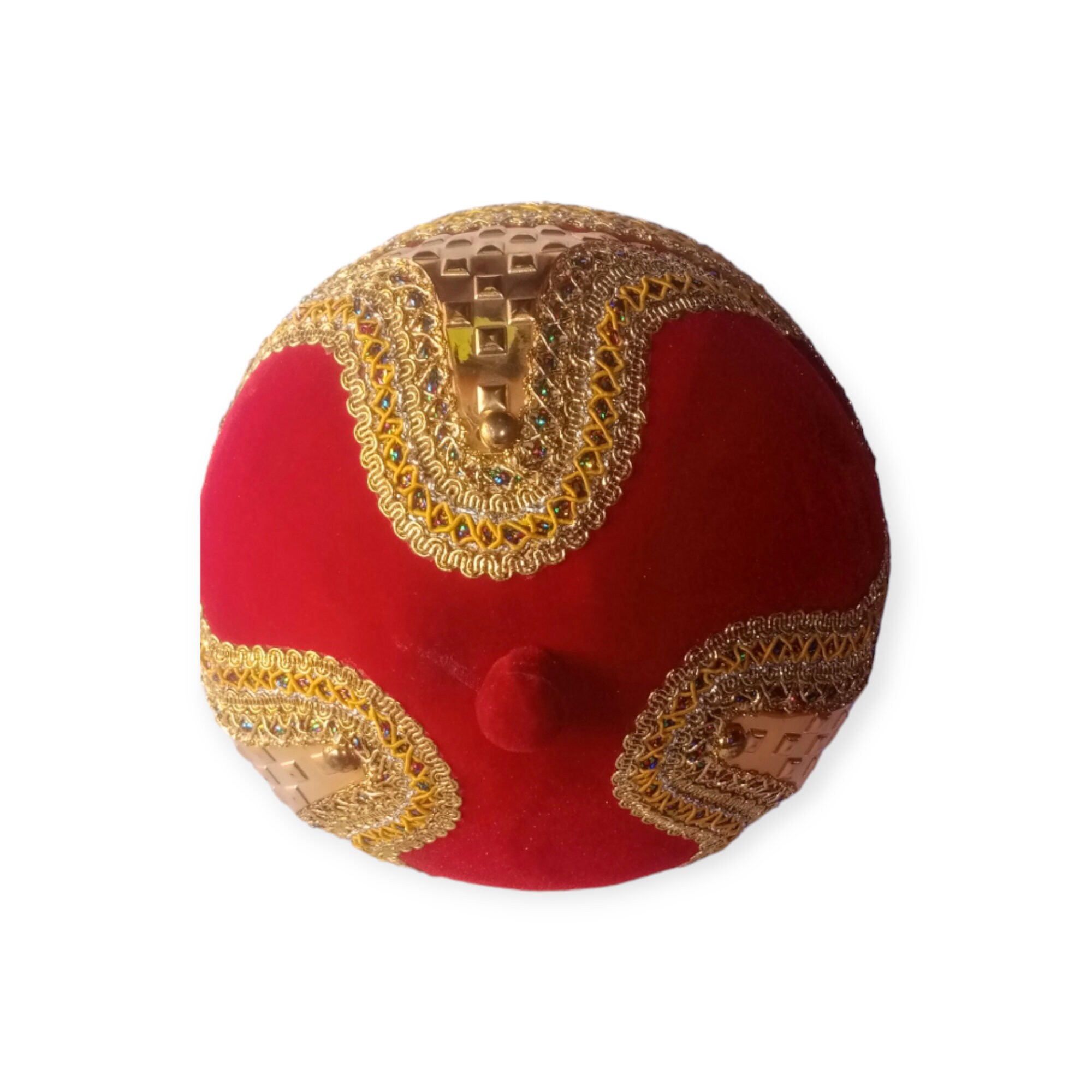 African Chieftaincy Mens Traditional Red Hat Igbo Ozo Cap Royalty Hat ...