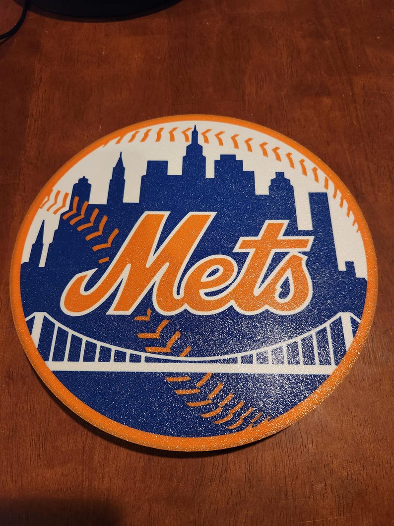 New York Mets - 9 1/2" Wall Sign/bar Decoration - Round - Etsy