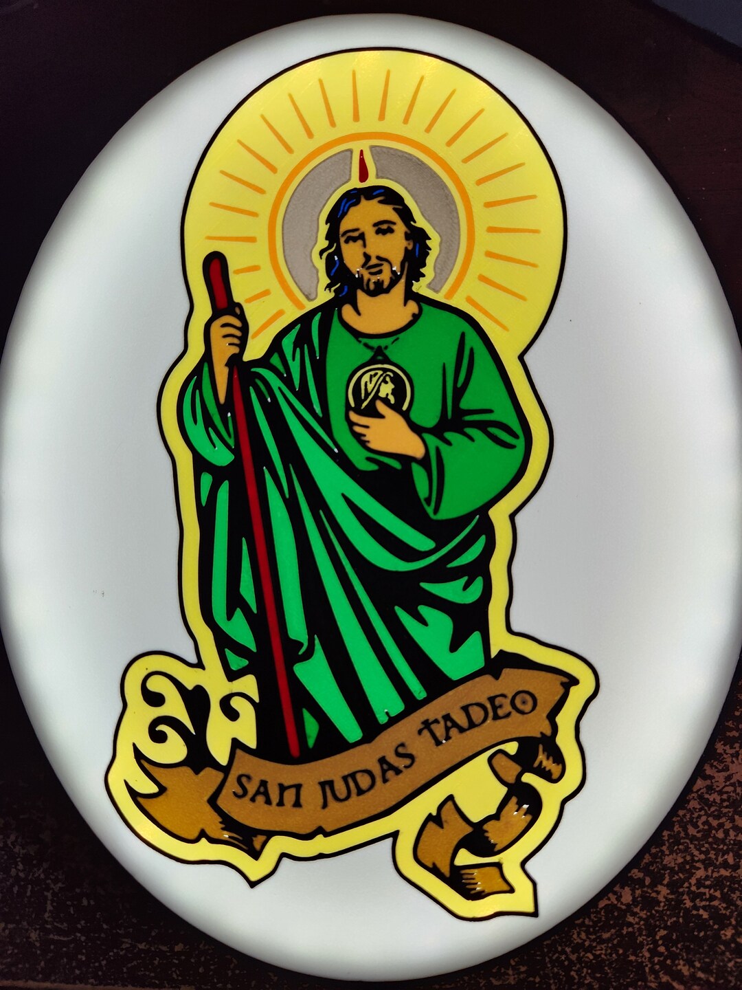 San Judas Tadeo 9 1/2 Wall Sign/decoration Round - Etsy