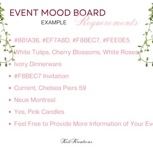 Custom Event Mood Board - Etsy