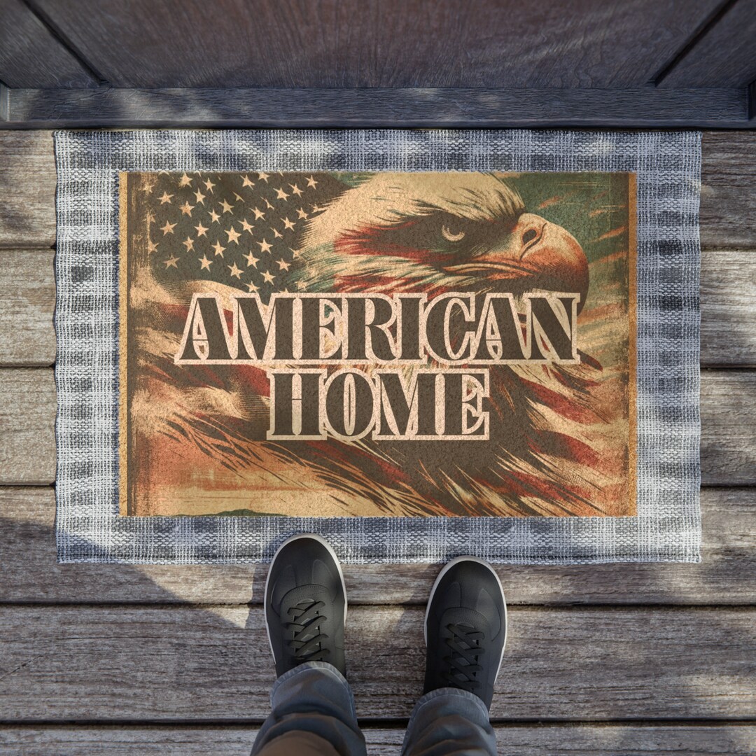 Patriotic American Flag Doormat - Etsy