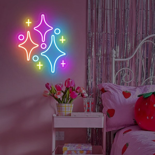 Neon Stars - Etsy