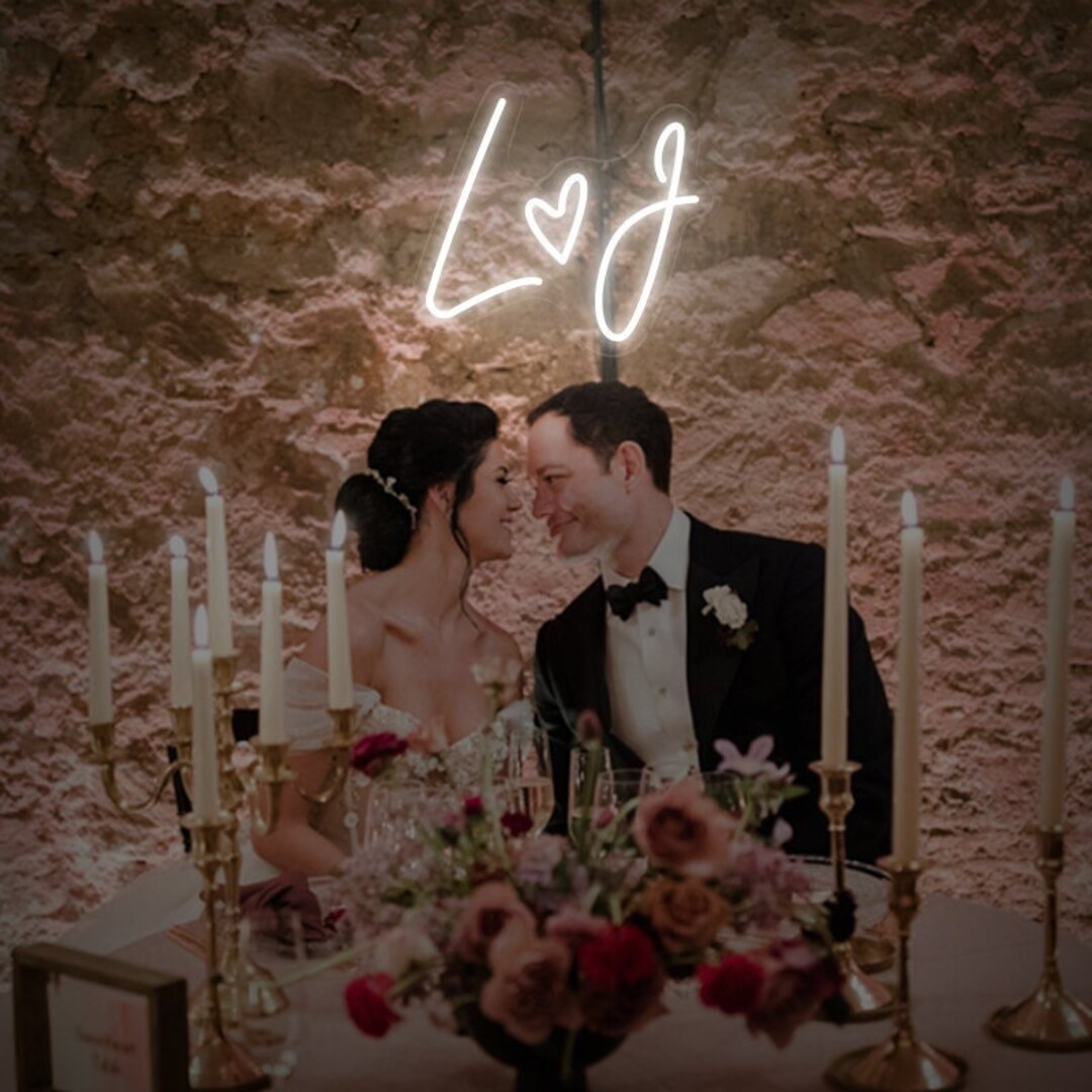 Custom Name Wedding Neon Sign, Wedding Neon Sign, Led Neon Sign, Family ...