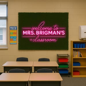 Custom Teacher Name Neon Sign: Personalized Classroom Decor - Etsy