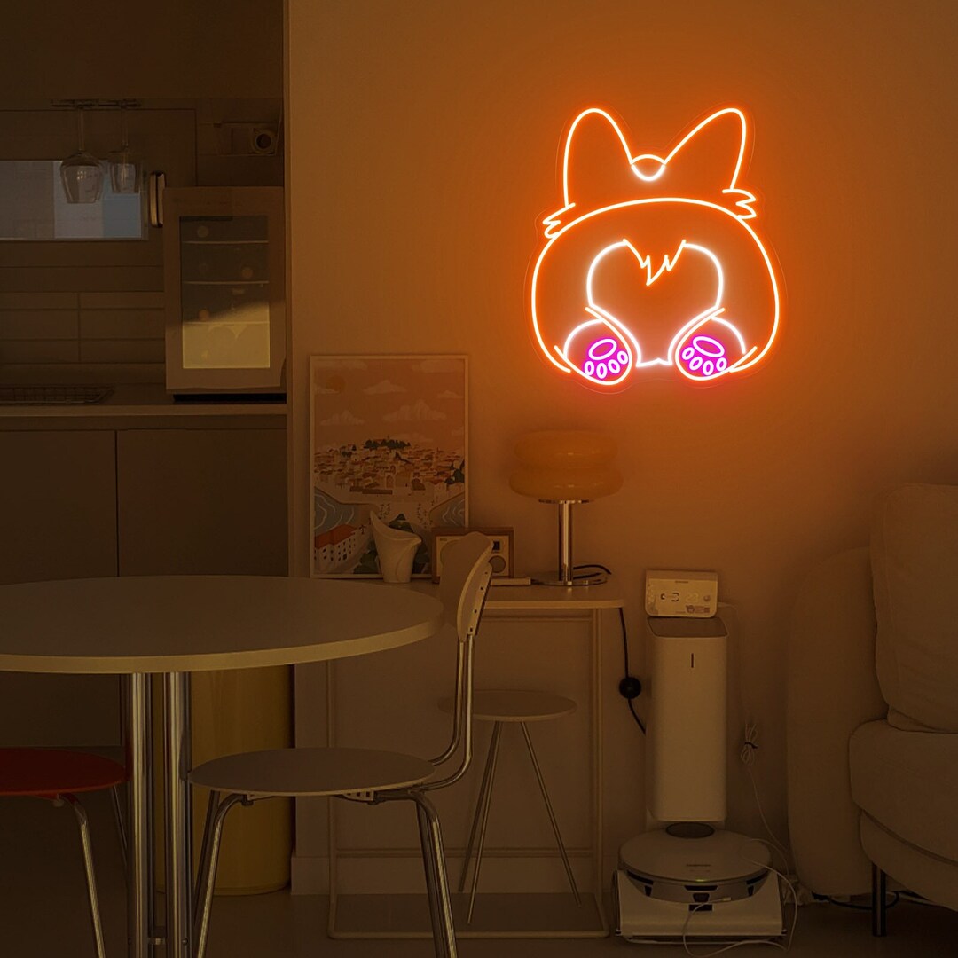 Cute Corgi Neon Sign, Neon Corgi Art, Dog Owner Sign, Dog, Corgi Mom ...