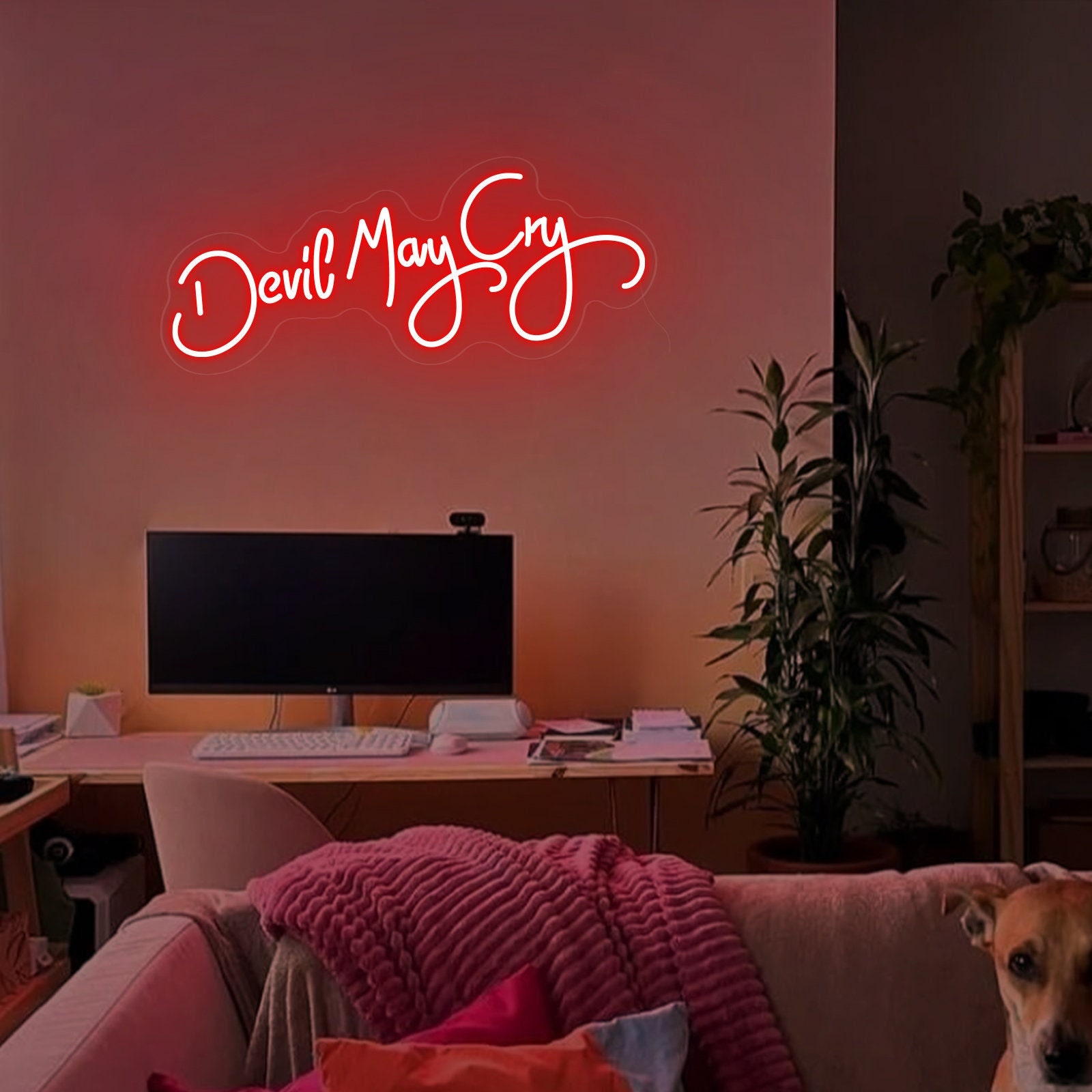 Devil May Cry Neon Sign, Mancave Neon Sign, Game Roomdecor, DMC Decor ...