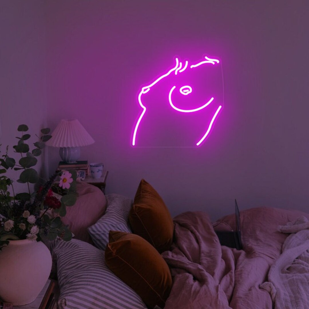 Chest Neon Sign, Woman Body Neon Sign, Lady Neon Sign, Body Led Sign ...