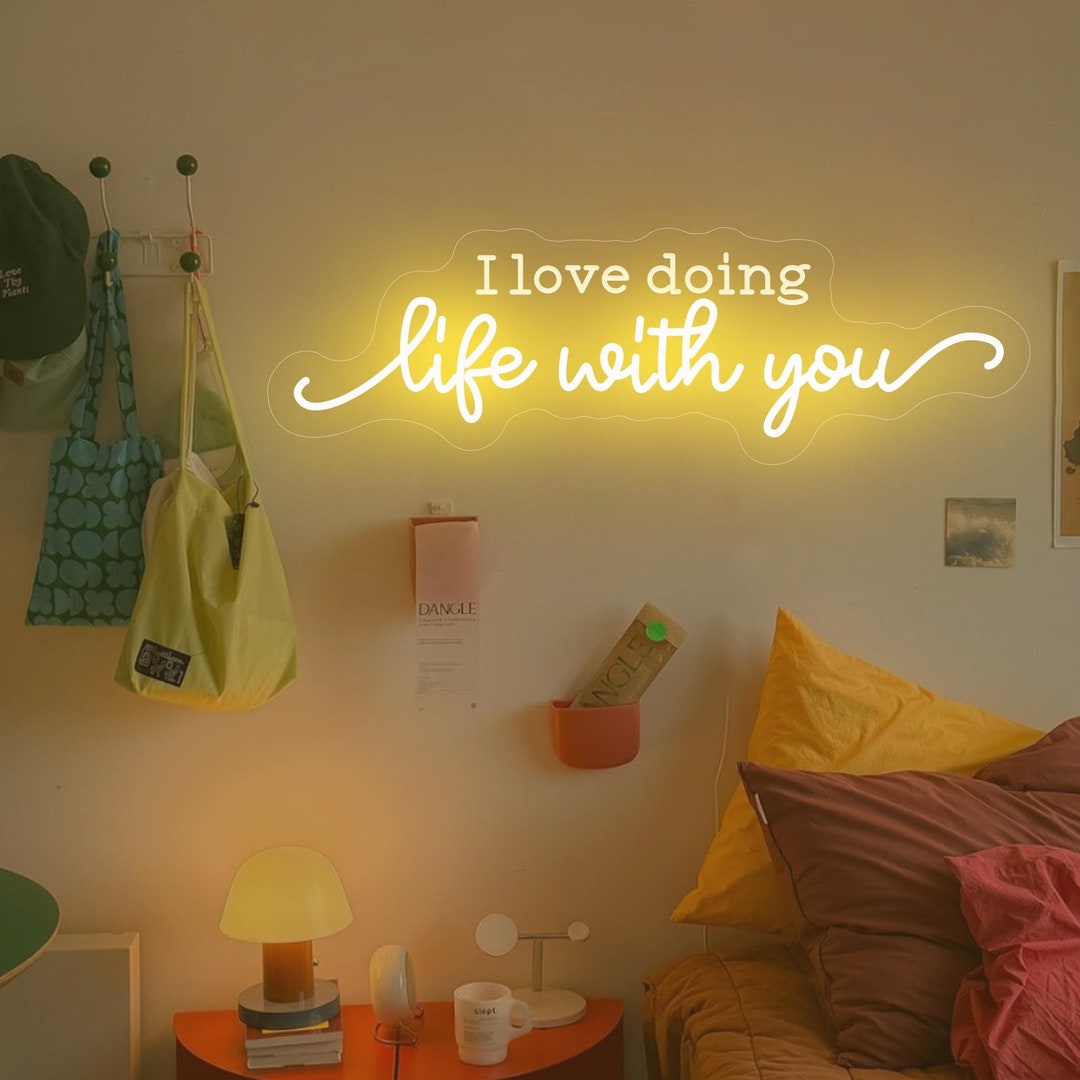 I Love Doing Life With You Neon Sign: Valentine's Gift - Etsy