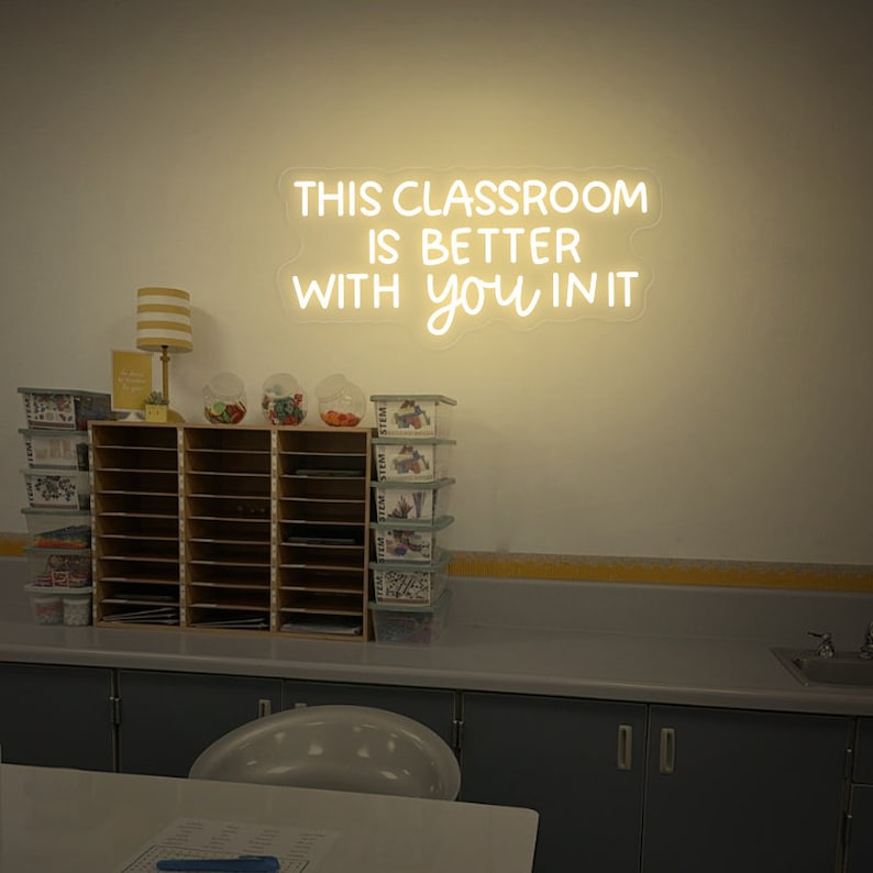 Classroom Neon Sign, Teacher Christmas Gift, Classroom Decor - Etsy