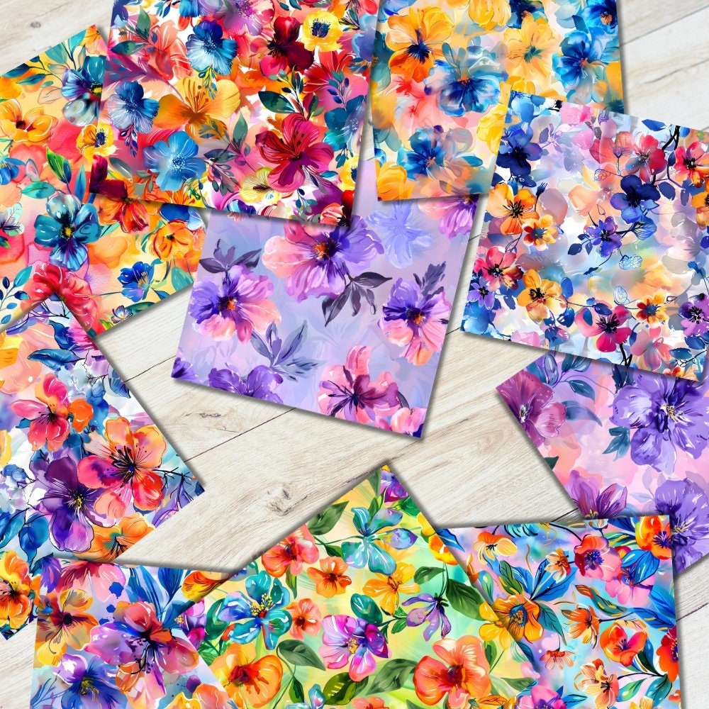 50 Decoupage Floral Napkins, Floral Paper Napkin, Napkins for Decoupage ...