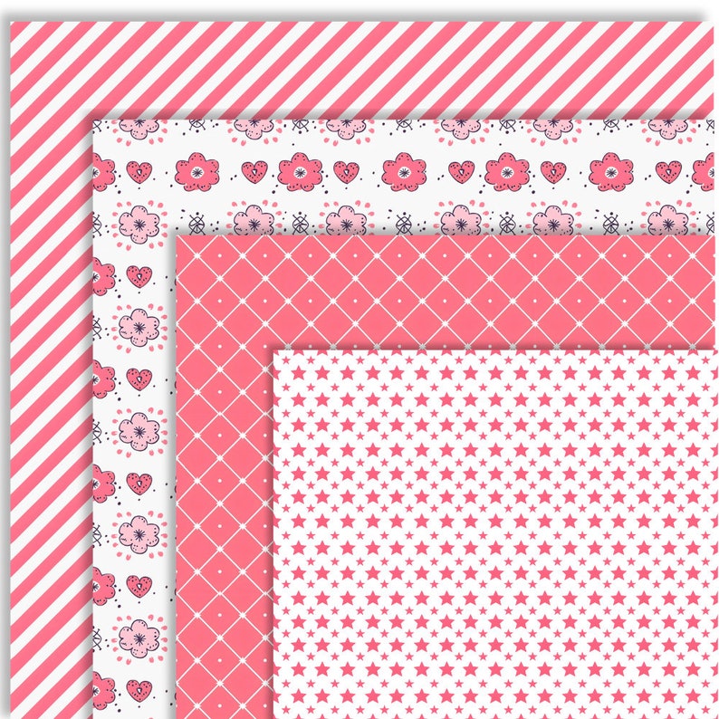 20 Digital Seamless Patterns Papers Pack, Digital Papers and Digital ...