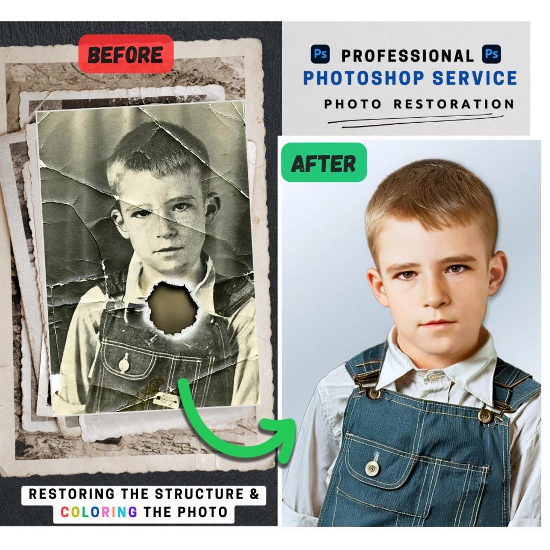 Urgent Photo Restoration-photo Restoration- Photoshop Services-photo ...