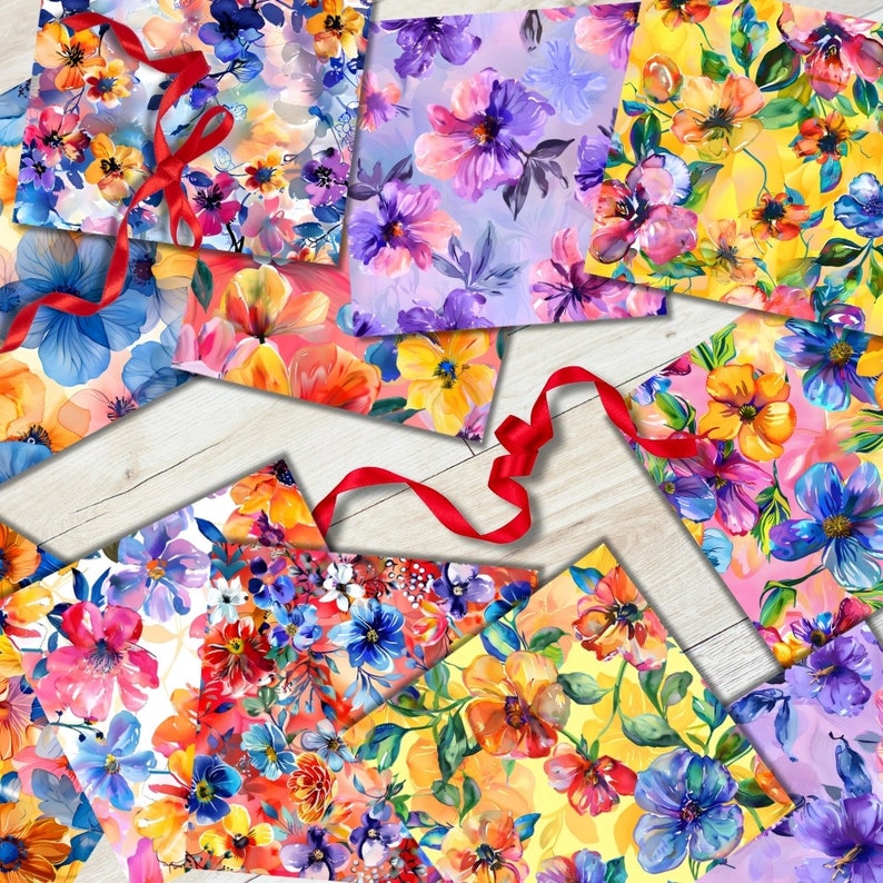 50 Decoupage Floral Napkins, Floral Paper Napkin, Napkins for Decoupage ...