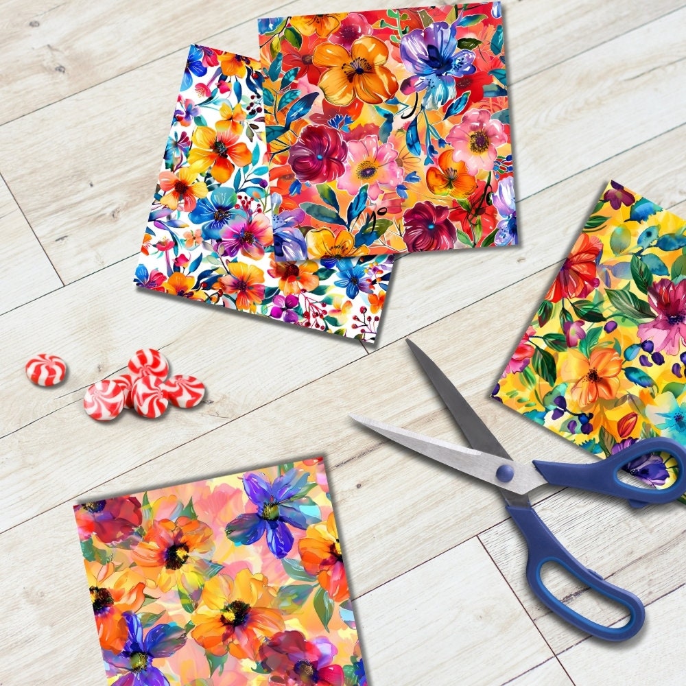 50 Decoupage Floral Napkins, Floral Paper Napkin, Napkins for Decoupage ...