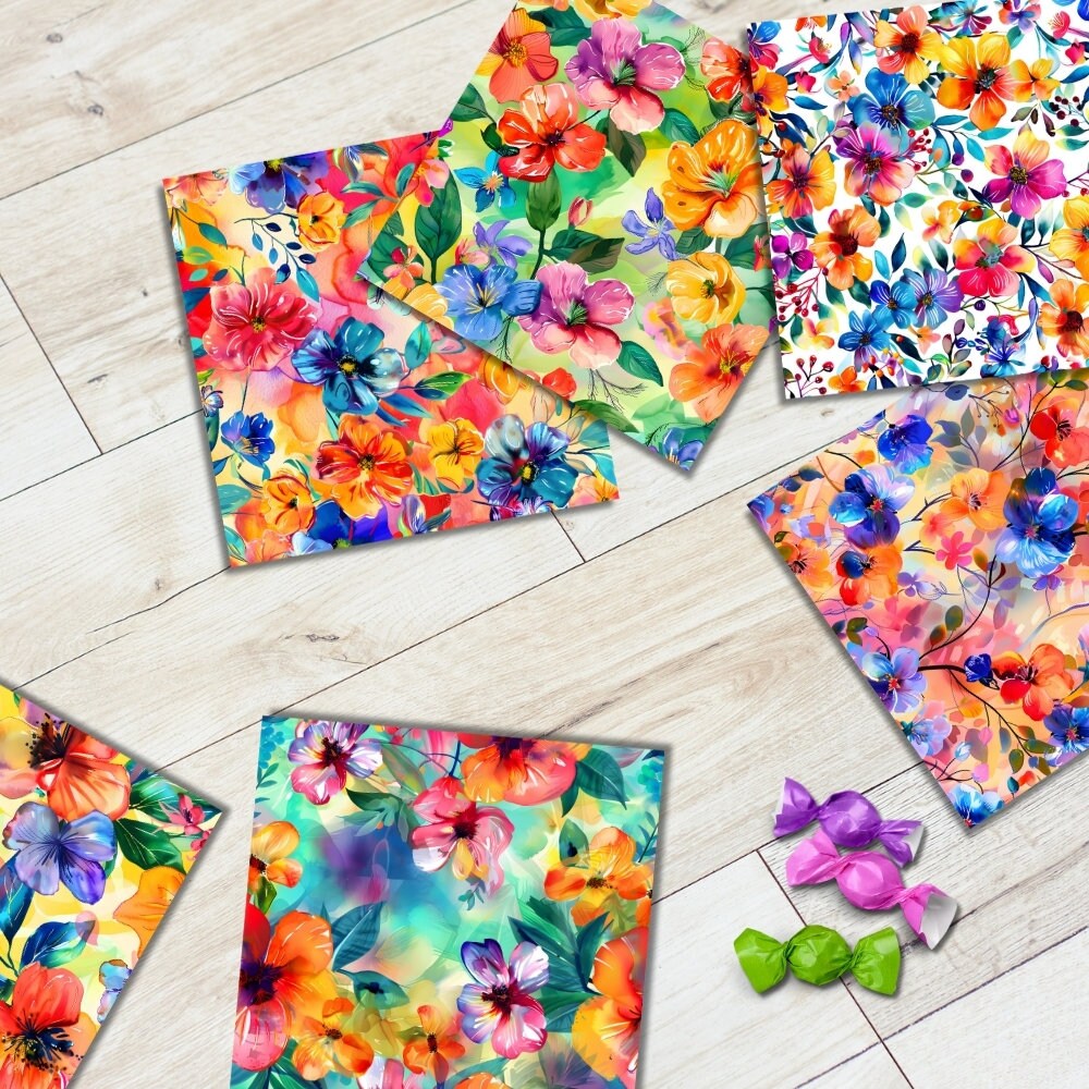 50 Decoupage Floral Napkins, Floral Paper Napkin, Napkins for Decoupage ...