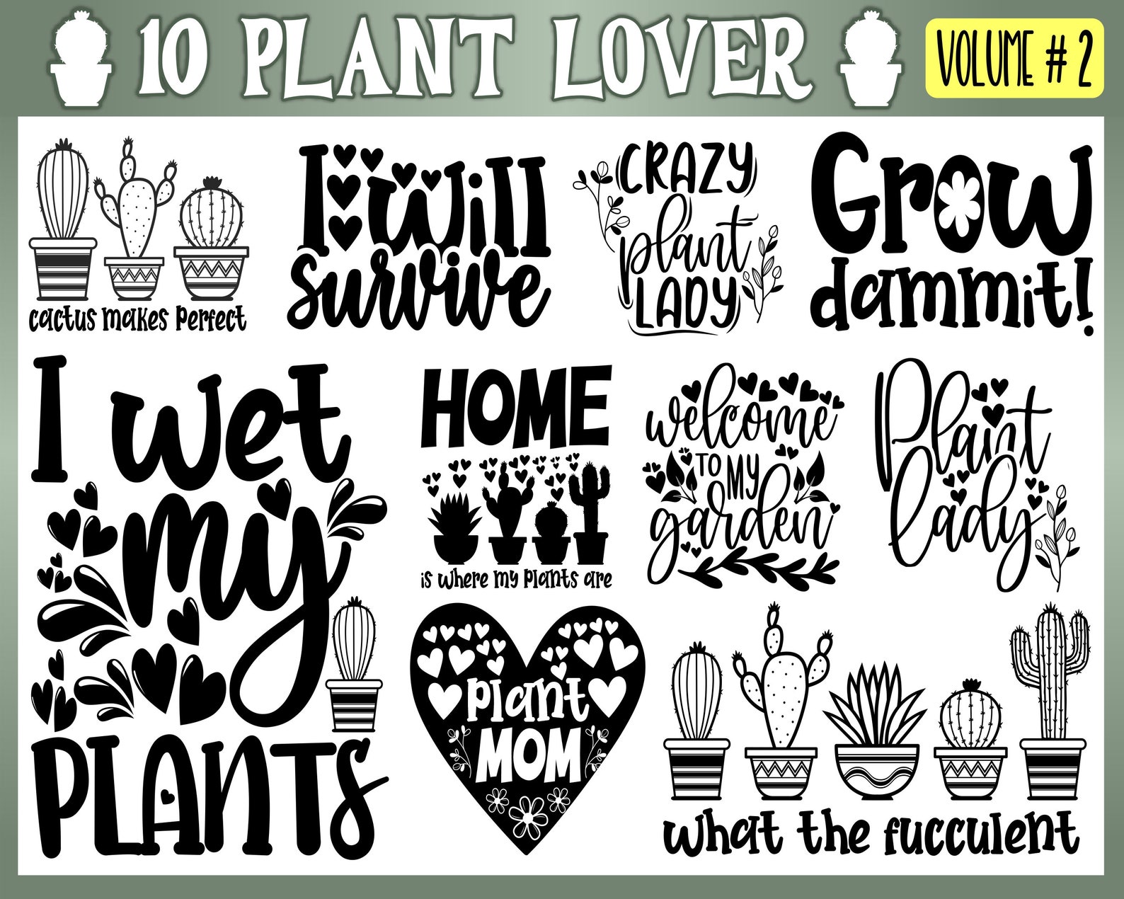 Plant Lover SVG Bundle, Plant Svg, Plant Quotes Svg, Houseplant Svg ...