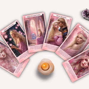 Princess Oracle Card Deck, Editable Canva Template, Printable Template, Oracle Cards, Intuitive ...