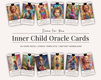 Princess Oracle Card Deck, Editable Canva Template, Printable Template ...