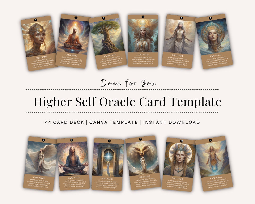 Wisdom of Viking Oracle Card Deck, Editable Canva Template, Printable ...