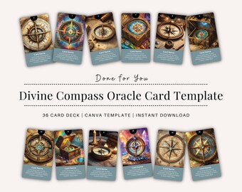 Princess Oracle Card Deck, Editable Canva Template, Printable Template ...