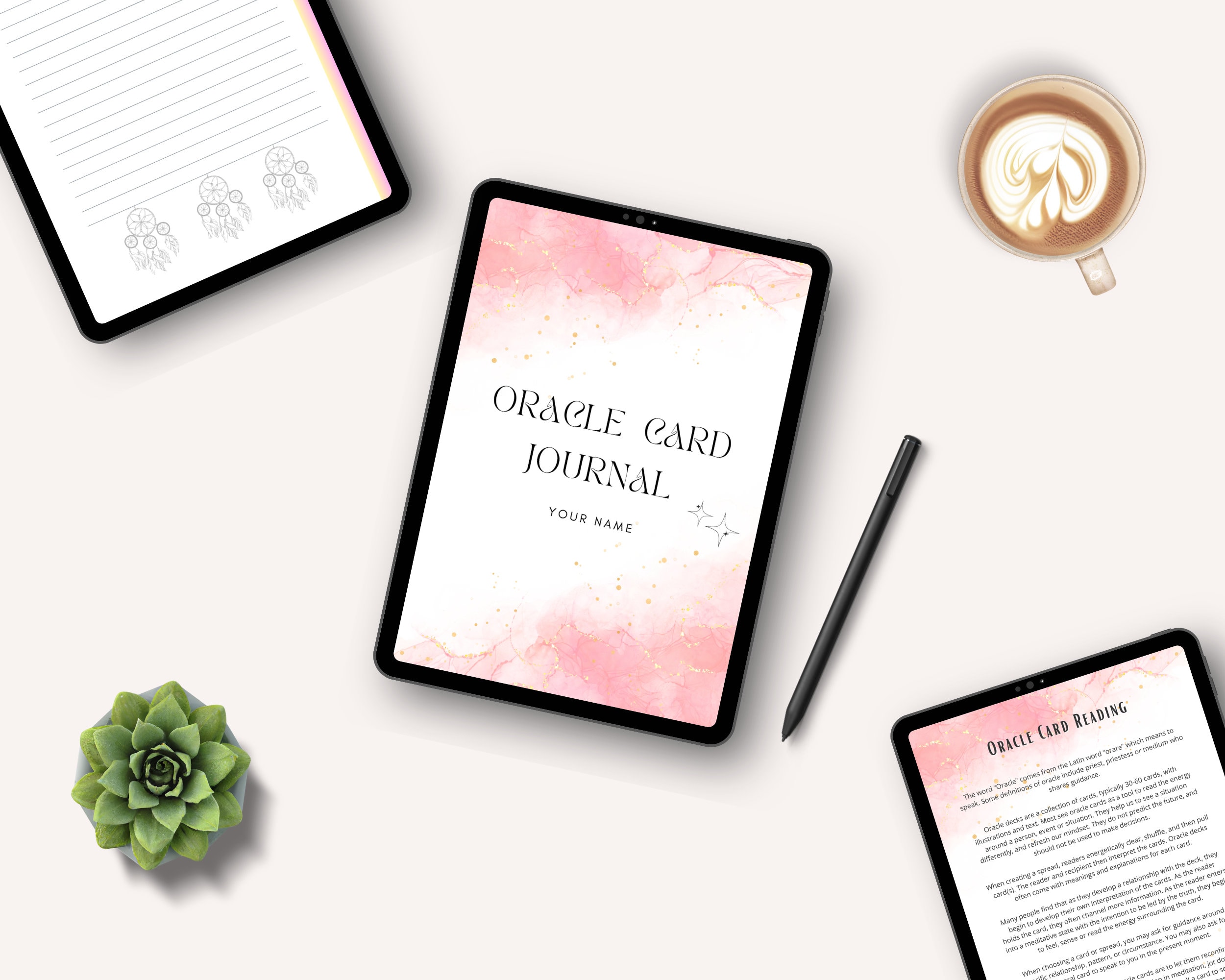 Oracle Card Journal, Digital Oracle Journal, Canva Template, Printable ...