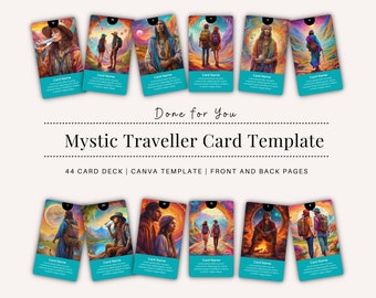 Princess Oracle Card Deck, Editable Canva Template, Printable Template ...