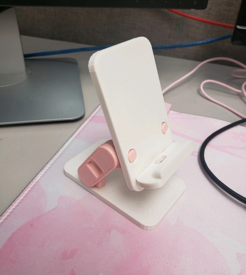 3D Print Phone Stand STL, Customizable Desktop Mobile Stand, File Only ...