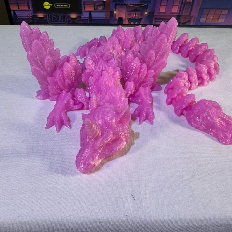 3D Printed Cinderwing Baby Alicorn Winged Dragon Fantasy Collectible ...