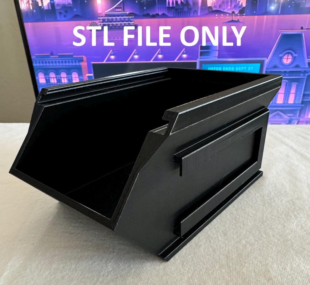 3D Print File: Slide It! Stackable Storage Bin With Label (digital ...