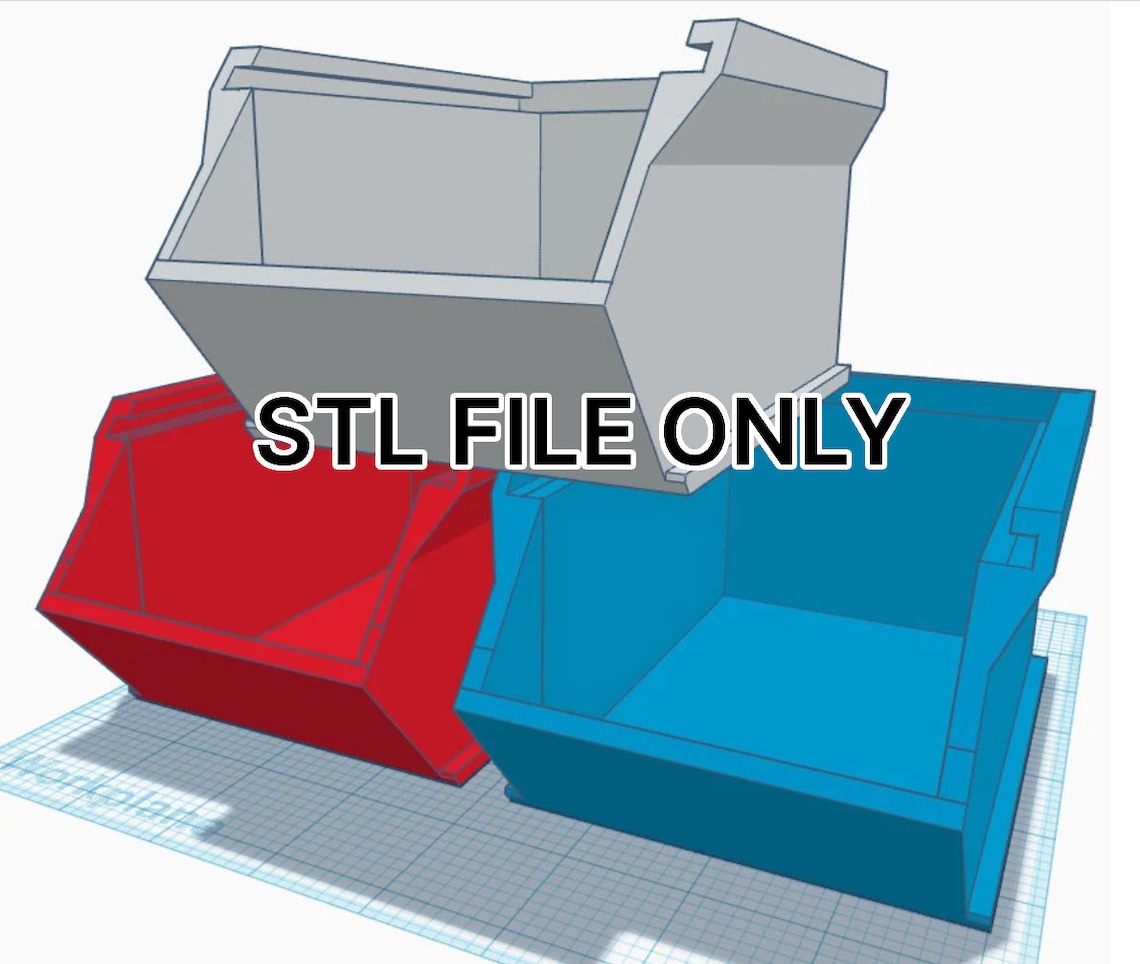 3D Print File for Stackable Storage Bin Customizable Organizer Space-saving Bin Design DIY ...