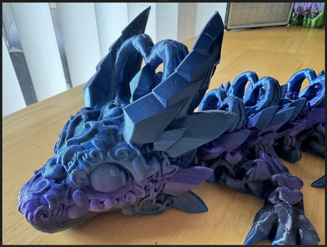 3D Printed Cinderwing Baby Dark Heart Dragon Fantasy Collectible Decor ...