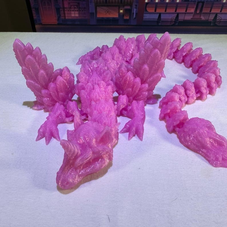3D Printed Cinderwing Baby Alicorn Winged Dragon Fantasy Collectible ...