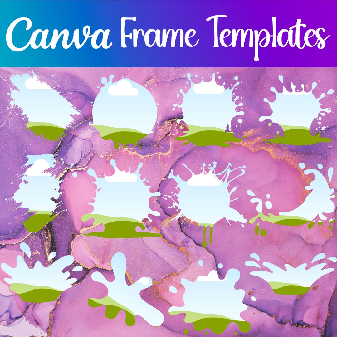 Canva Frame Templtes, Digital Art Frames, Editable Design Frames ...