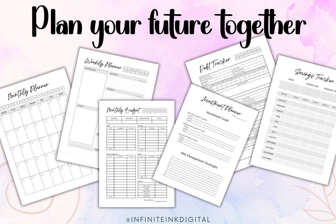 Ultimate Couples Planner, Digital Budget Goal Setting Relationship ...