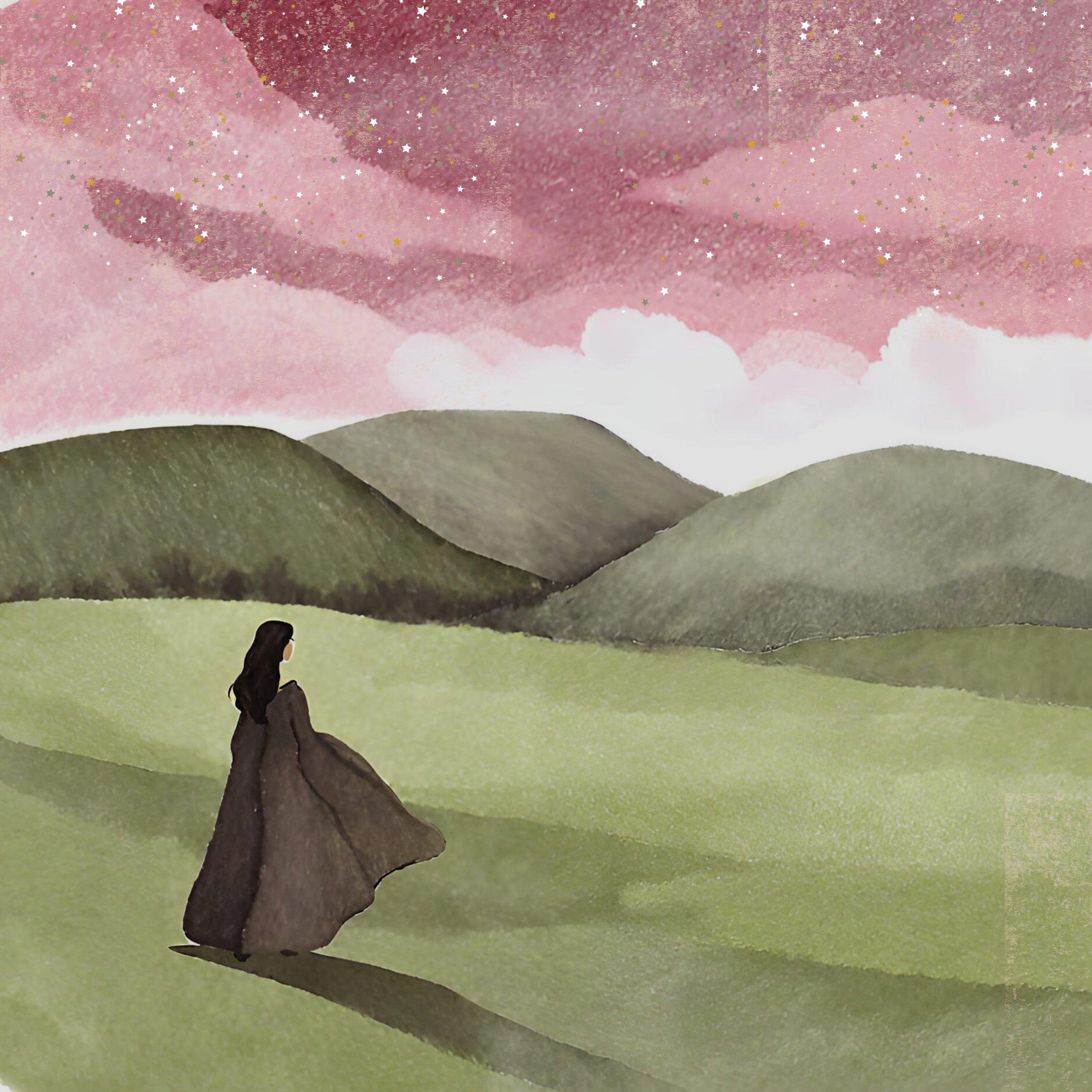 Cathy on the Moors at Dusk Art Print (digital) | Wuthering Heights Art ...