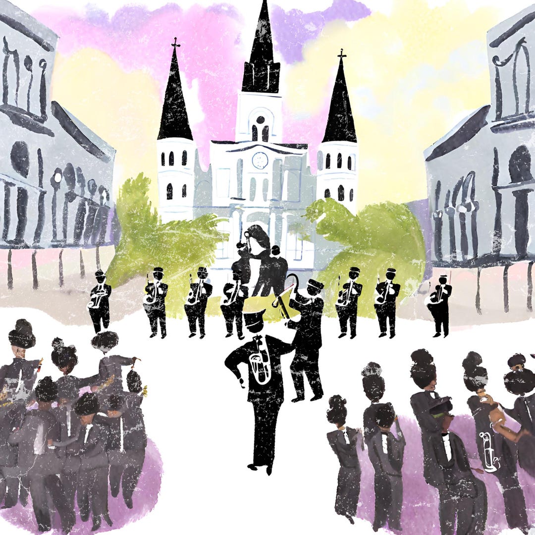 Jazz Funeral No. 1 New Orleans Art Print | Whimsical Art | Boho Art ...