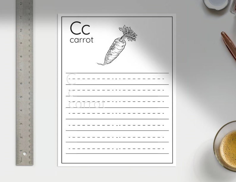 Worksheet Handwriting Abcs Garden Worksheet Resource Alphabet ...