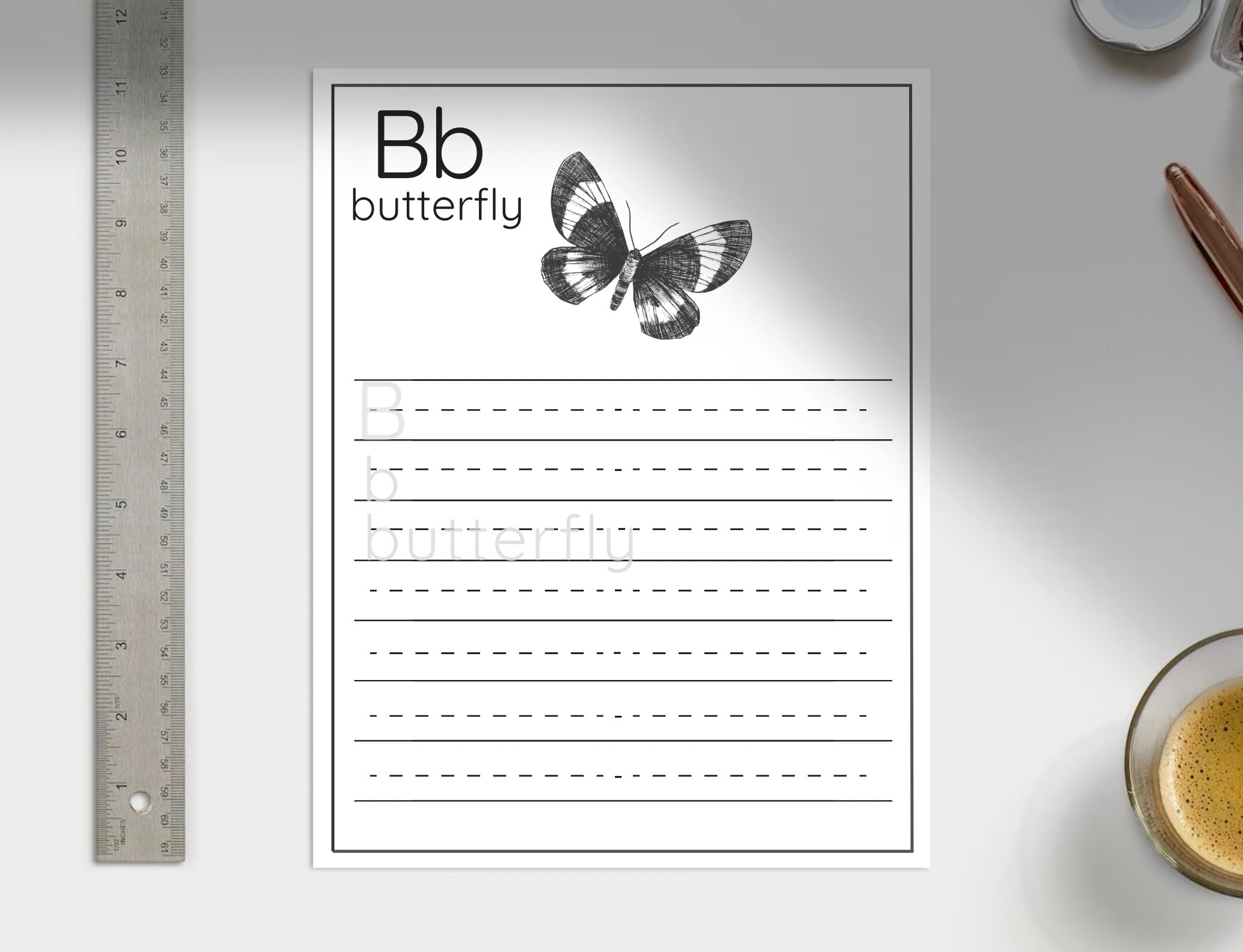 Worksheet Handwriting Abcs Garden Worksheet Resource Alphabet ...